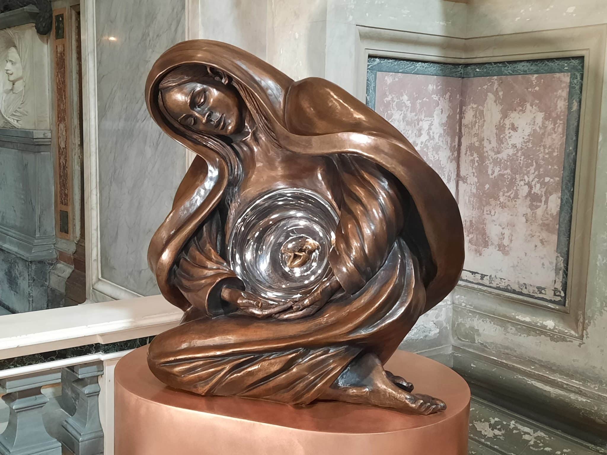 Artist installs pro-life sculpture of Jesus in the womb in Rome ...
