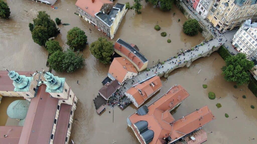 Historic Franciscan monastery under water as southwestern Poland ...
